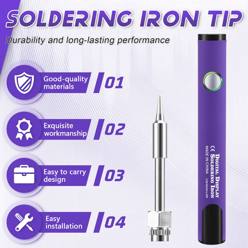 510 Thread Mini Soldering Iron Kit 3ступенчатый Регулируемое напряжение ...