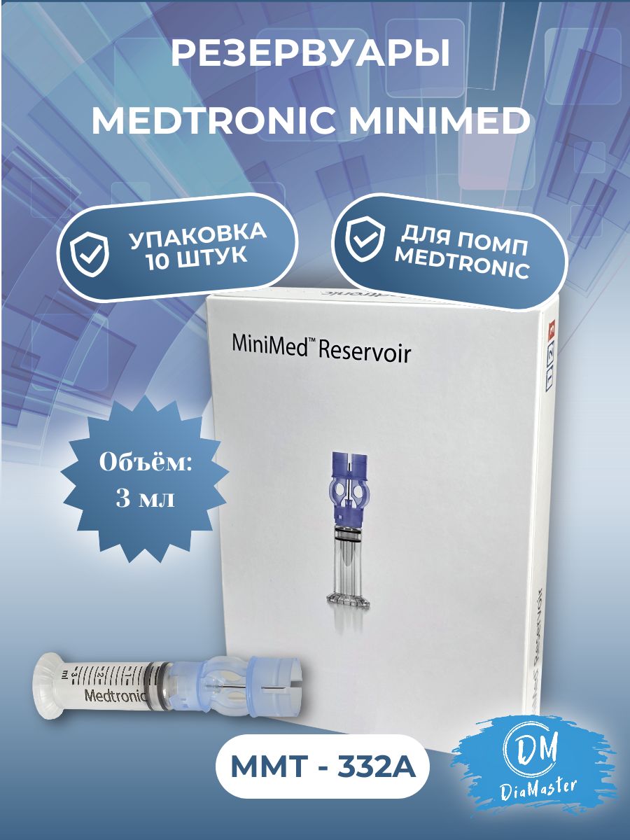Резервуары Medtronic MiniMed reservoir MMT-332A, объём 3.0 мл купить на ...