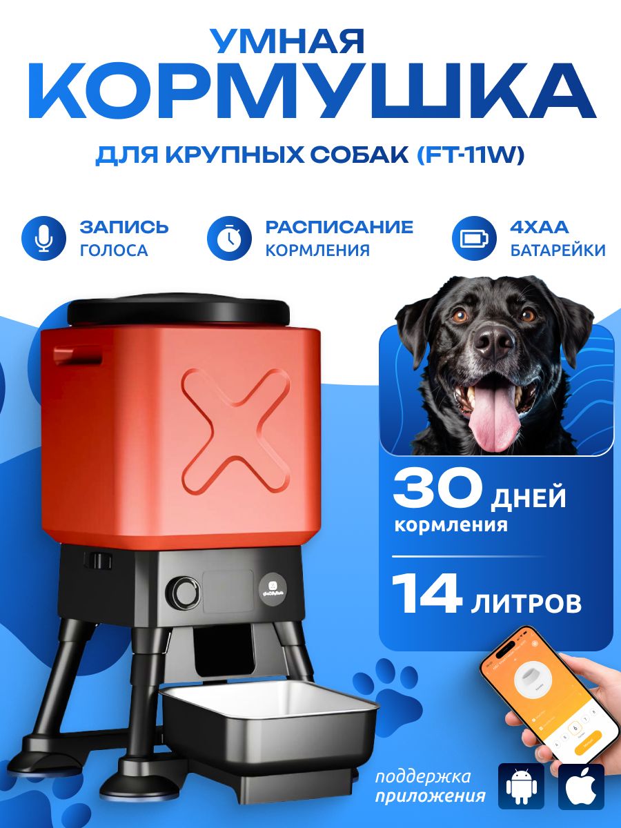 Умная кормушка для крупных собак MOLLY and CODY Smart Feeder Tian Wi-Fi ...