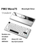 PMO Игровая клавиатура беспроводная Wave75 Standard, Moonlight Silver ...