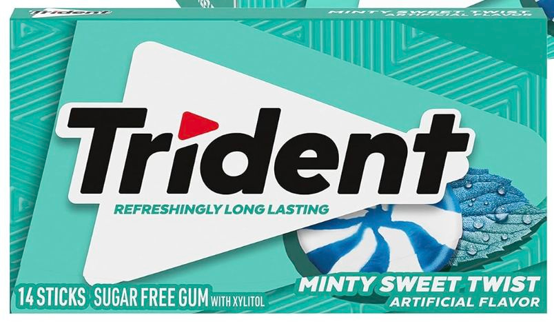 Trident Minty Sweet Twist Sugar-Free Chewing Gum жевательная резинка ...