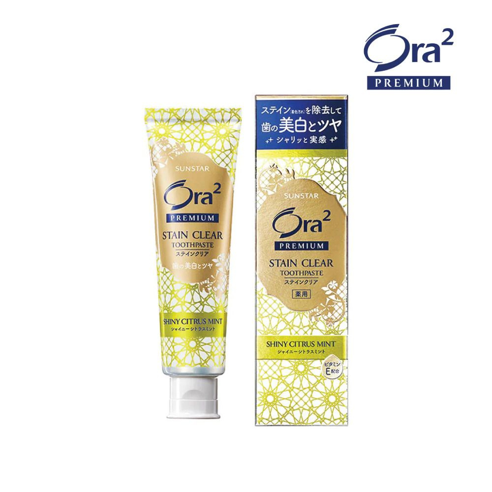 SUNSTAR Ora2 Premium Японская отбеливающая зубная паста с ароматом цитрусовых и мяты 100 гр ...