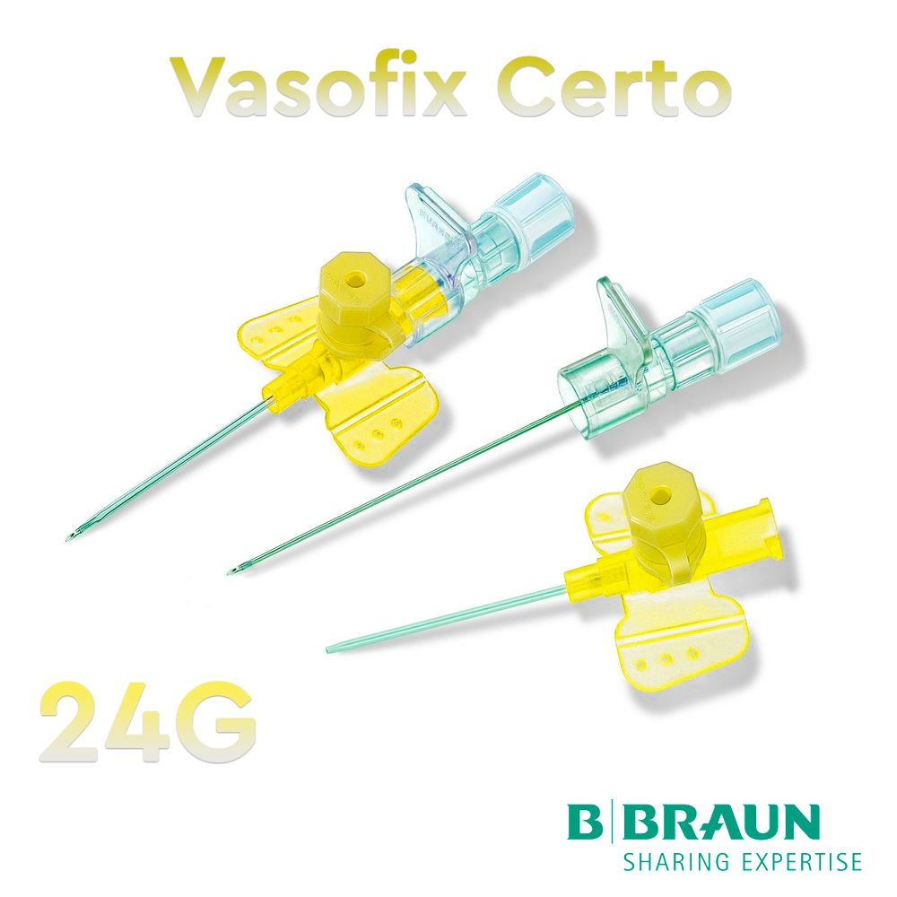 Катетер внутривенный Vasofix Certo 24G (0,7 х 19 мм) B. Braun порт PUR ...