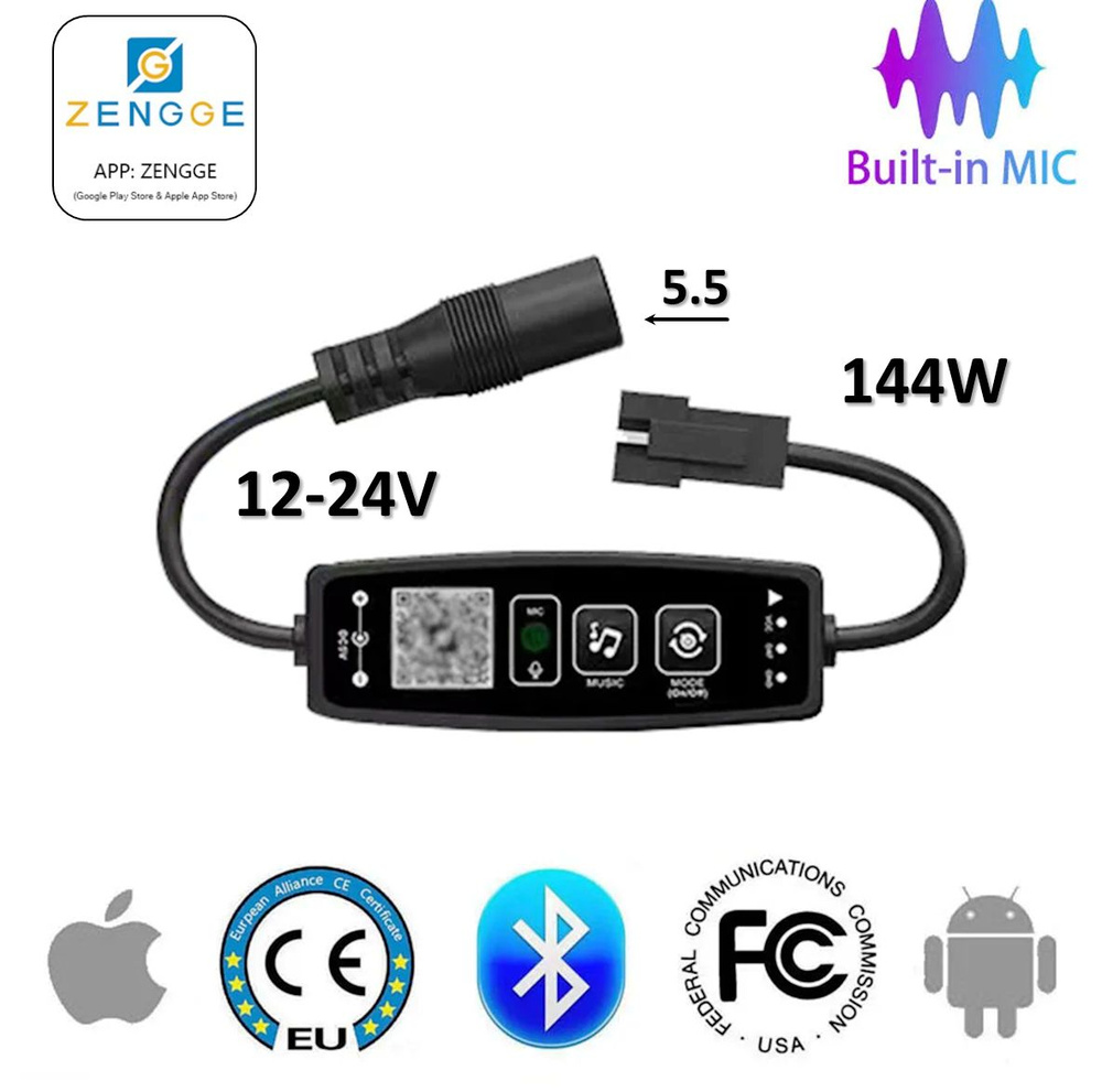 Контроллер RGB для светодиодной ленты 12-24W - купить с доставкой по выгодным ценам в интернет ...