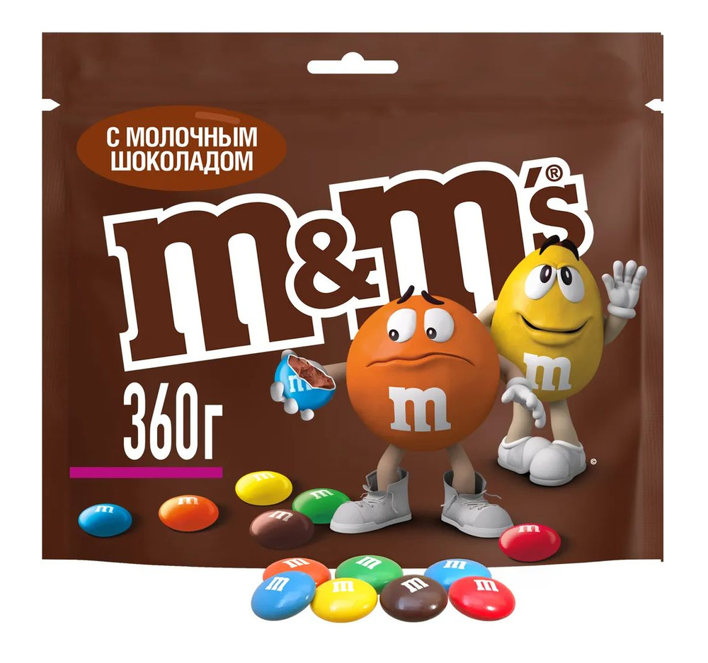 Конфеты шоколадные M&M's драже, 360 г / Молочный шоколад - купить с ...
