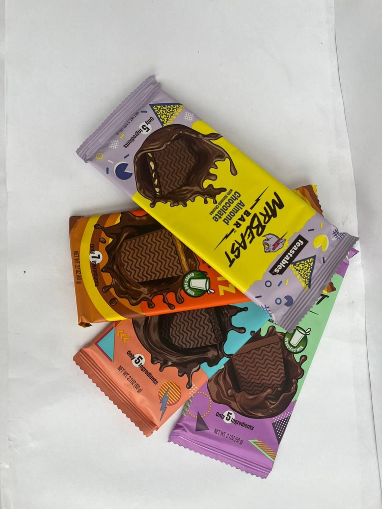 Mr.Beast feastables almond chocolate with almond chunks/ Миндальный ...