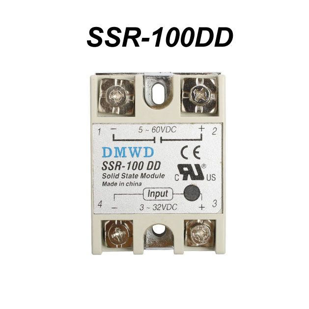 SSR-100DD Твердотельный модуль реле DC-DC Однофазный SSR 100A 3-32V TO ...