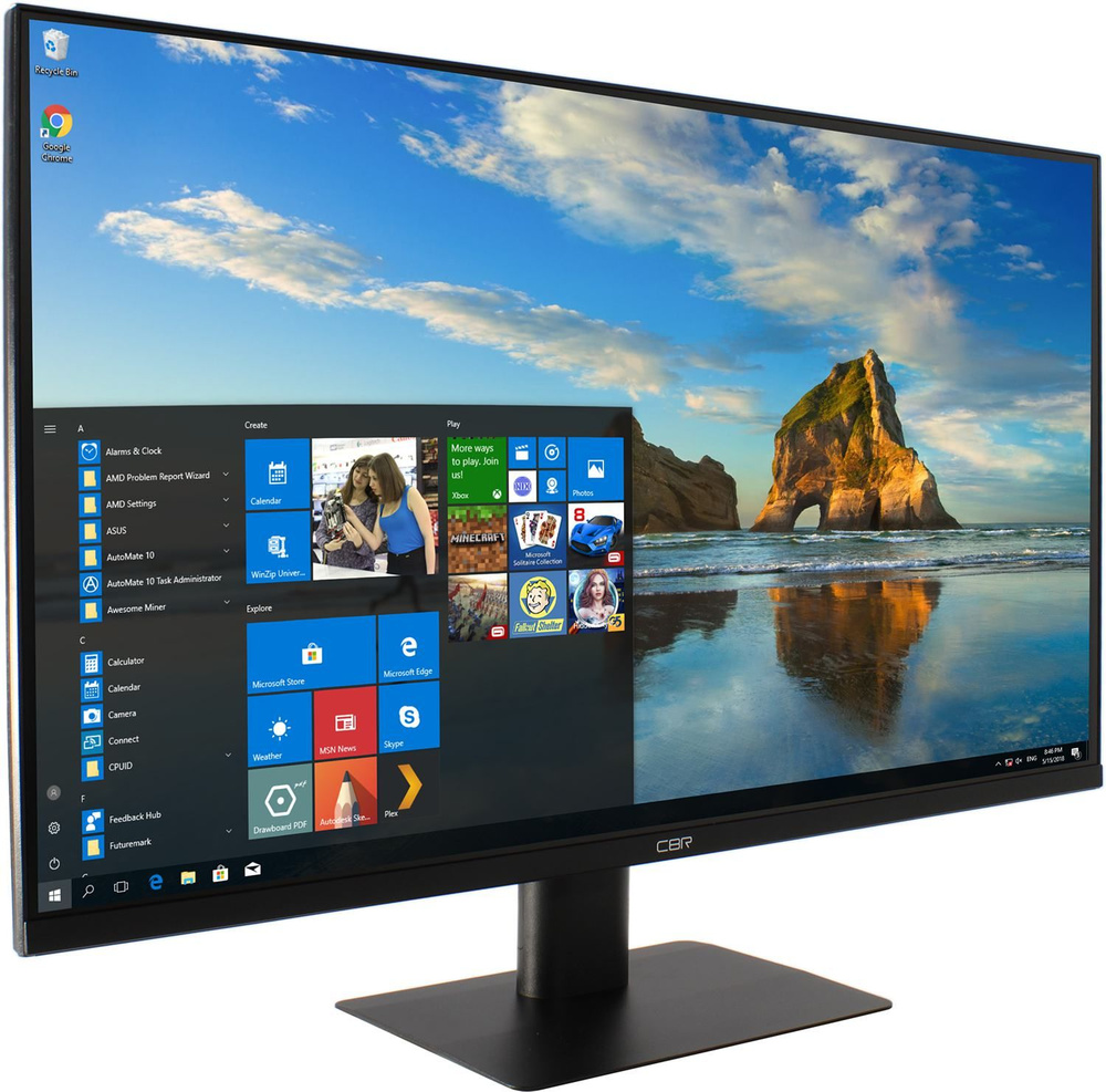 Монитор CBR LCD 27" MF-2702 безрамочный, IPS, 1920x1080, 75Гц, Динамики ...