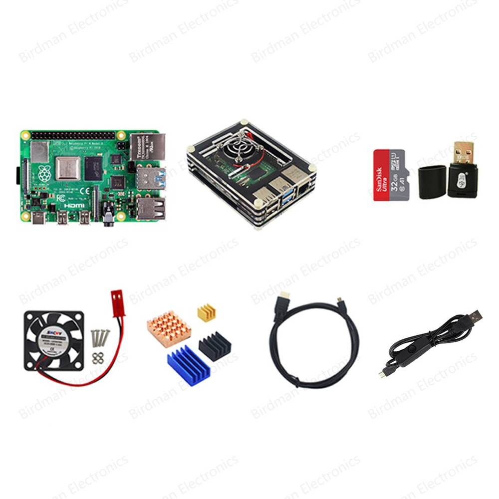 Микрокомпьютер Raspberry Pi 4B набор python 8GB стандартные пакеты - купить по низким ценам в ...
