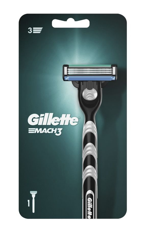 Gillette Mach 3 бритвенный станок, с 3 лезвиями 1 кассета купить на ...