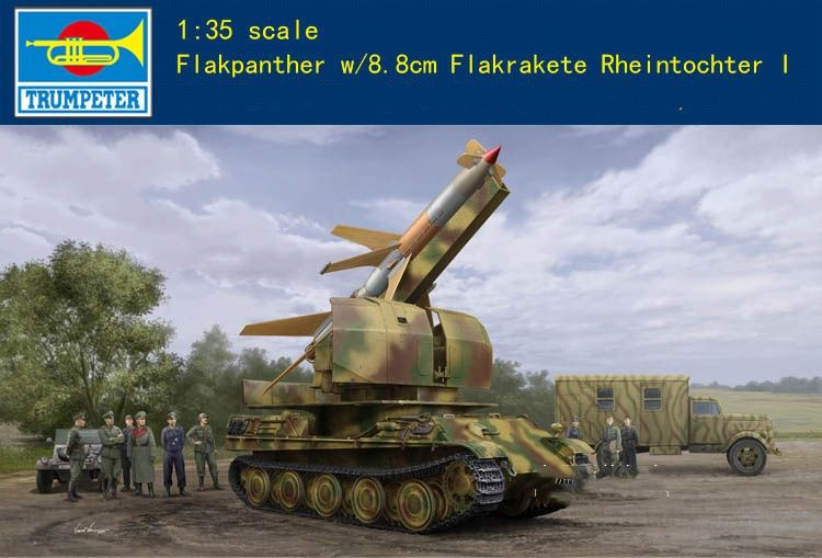 Trumpeter 09532 1/35 Flakpanther w/8.8cm Зенитная ракета Дочь Рейна I ...
