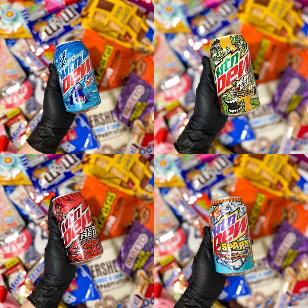 Газированный напиток Mountain Dew Code Red,Frost Bite,Spark,Maui Burst ...