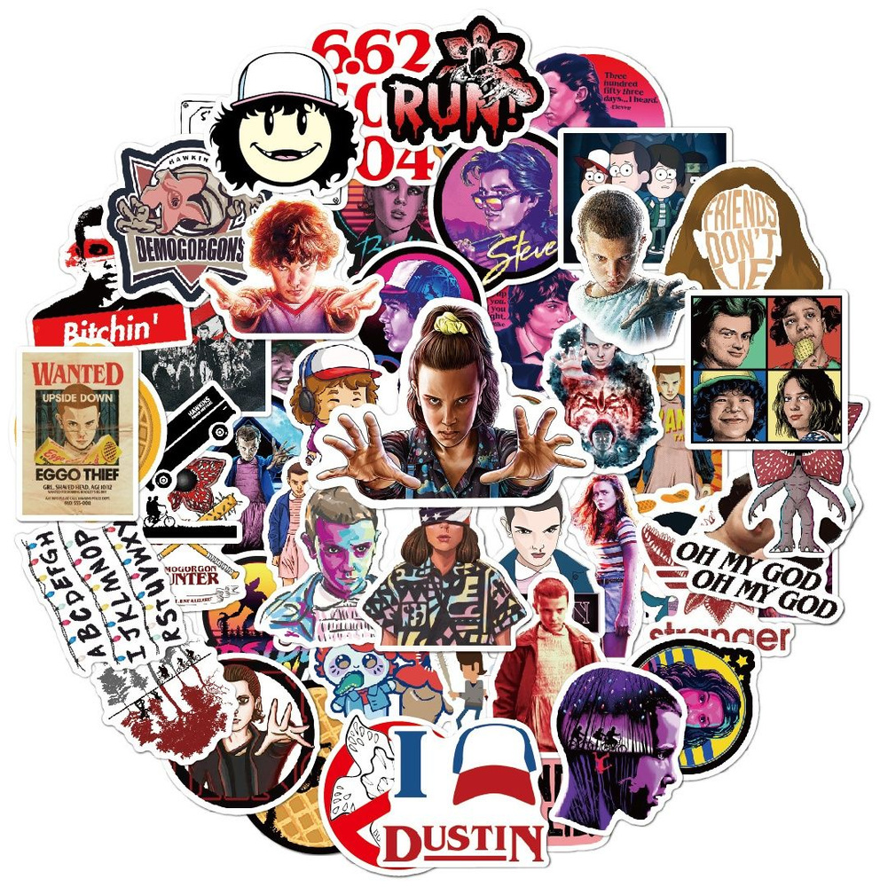 Стикеры Очень странные дела 50шт купить с доставкой по выгодным ценам