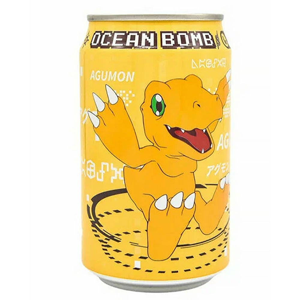Ocean Bomb / Лимонад "Digimon Agumon" со вкусом банана, 330мл, 24 шт ...