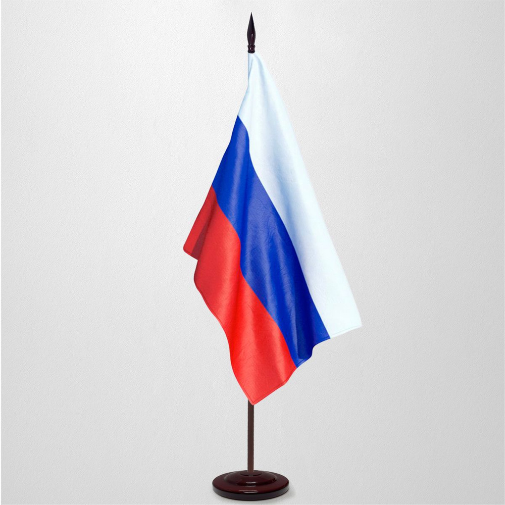 Флагшток напольный с флагом России / навершие "Капля" - купить Флагшток ...