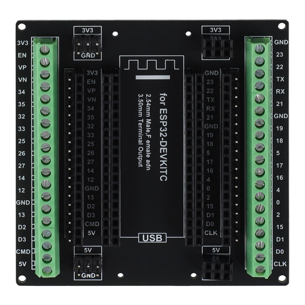 Плата пашырэння Esp32 для модуля Esp Wroom 32 Esp32 Devkitc Gpio 1 у 3