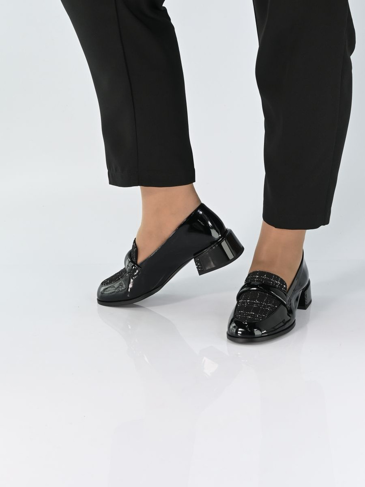 Туфли Женский Ascalini Кожа натуральная лакированная, размер 38 Стандартный низкий (до 4 см) 9 ...