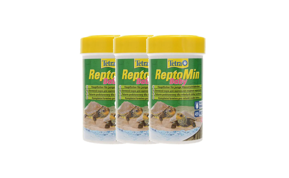 Tetra ReptoMin Baby корм для молоди водных черепах 100 мл х 3 шт ...