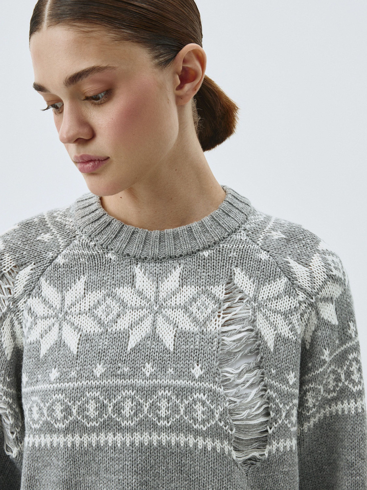 Джемпер Женский SELA белый, размер 42 прямой Китай купить c доставкой на OZON по низкой цене ...