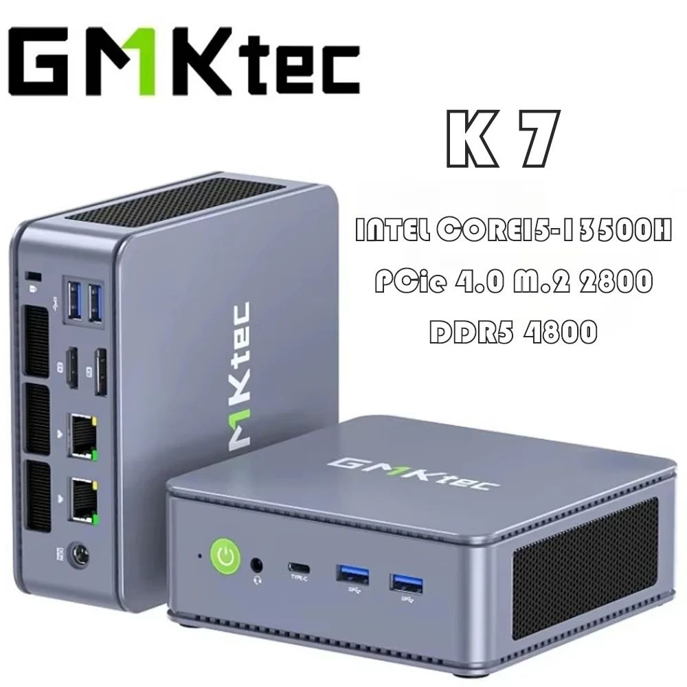 GMKtec Мини-ПК GMKtec K7 (Intel Core i5-13500H, RAM 32 ГБ, SSD 500 ГБ ...