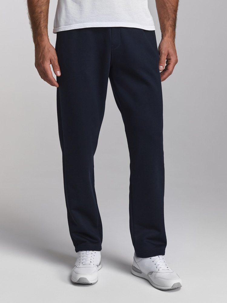 Брюки Мужской Red-N-Rock'S прямые темно-синий для спорта Футер трехнитка, размер 58 Завязки ...