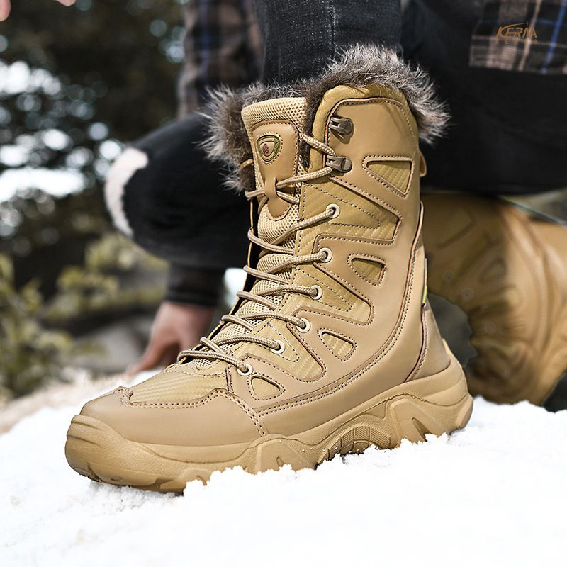 Ботинки для треккинга Мужской, Женский KERNA рыжий, размер 44 Зима R (средняя) Шнурки ...