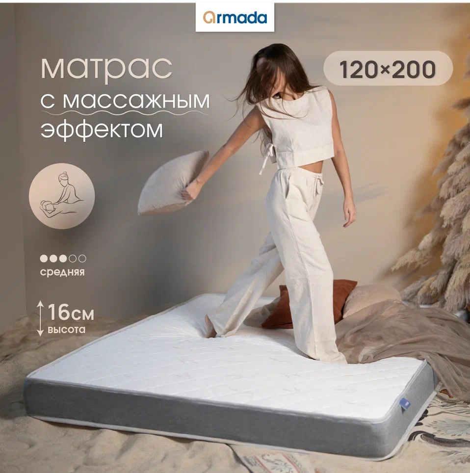 Матрас Armada Беспружинный, Беспружинный, 120x200.1 см купить c доставкой на OZON по низкой цене ...