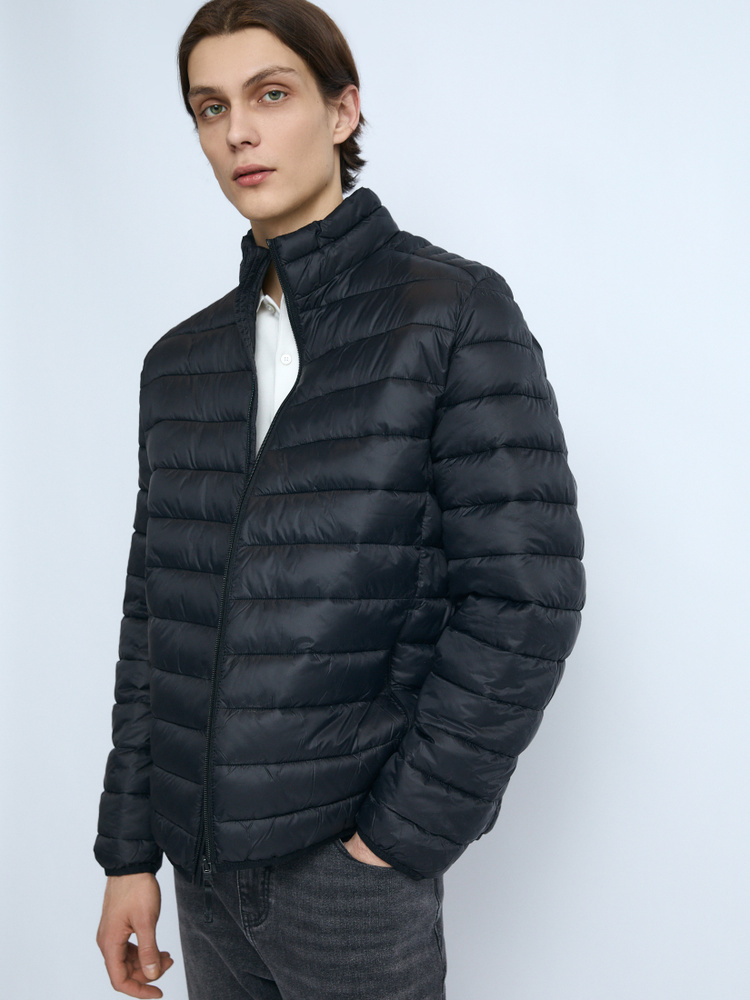 Куртка Мужской Zolla черный Нейлон, размер 46 Длинный Демисезон Китай ...