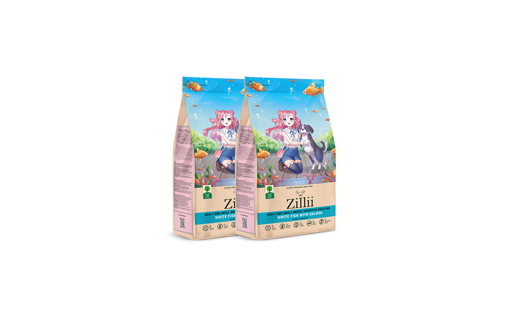 Zillii Adult Dog Small Breed Sensitive Digestion сухой корм для взрослых собак мелких пород с ...