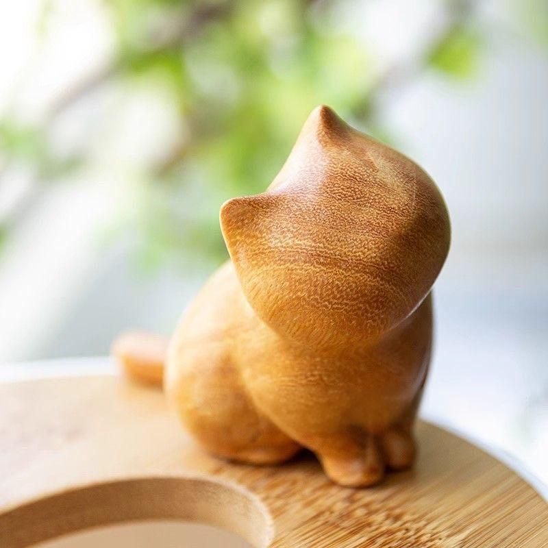 Фигурка кота из сандалового дерева купить на OZON по низкой цене ...