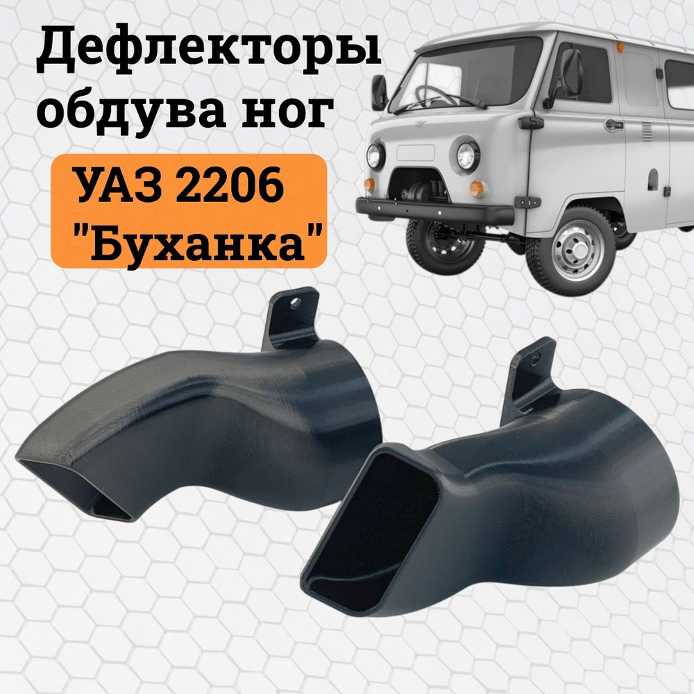 Дефлекторы обдува ног УАЗ Буханка / Воздуховод печки в ноги для УАЗ 452, 3303, 2206 купить c ...