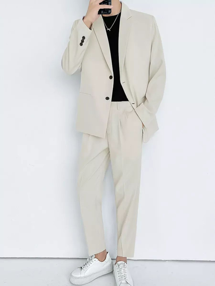 Костюм классический Мужской ANTONIO VICCI двойка капучино, размер 52 Полиэфирное волокно На ...