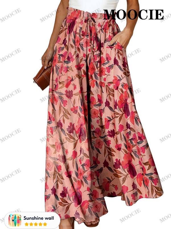 Брюки Женский MOOCIE кюлоты красный каркаде Политекс Повседневный, размер 50 Пояс На любой сезон ...