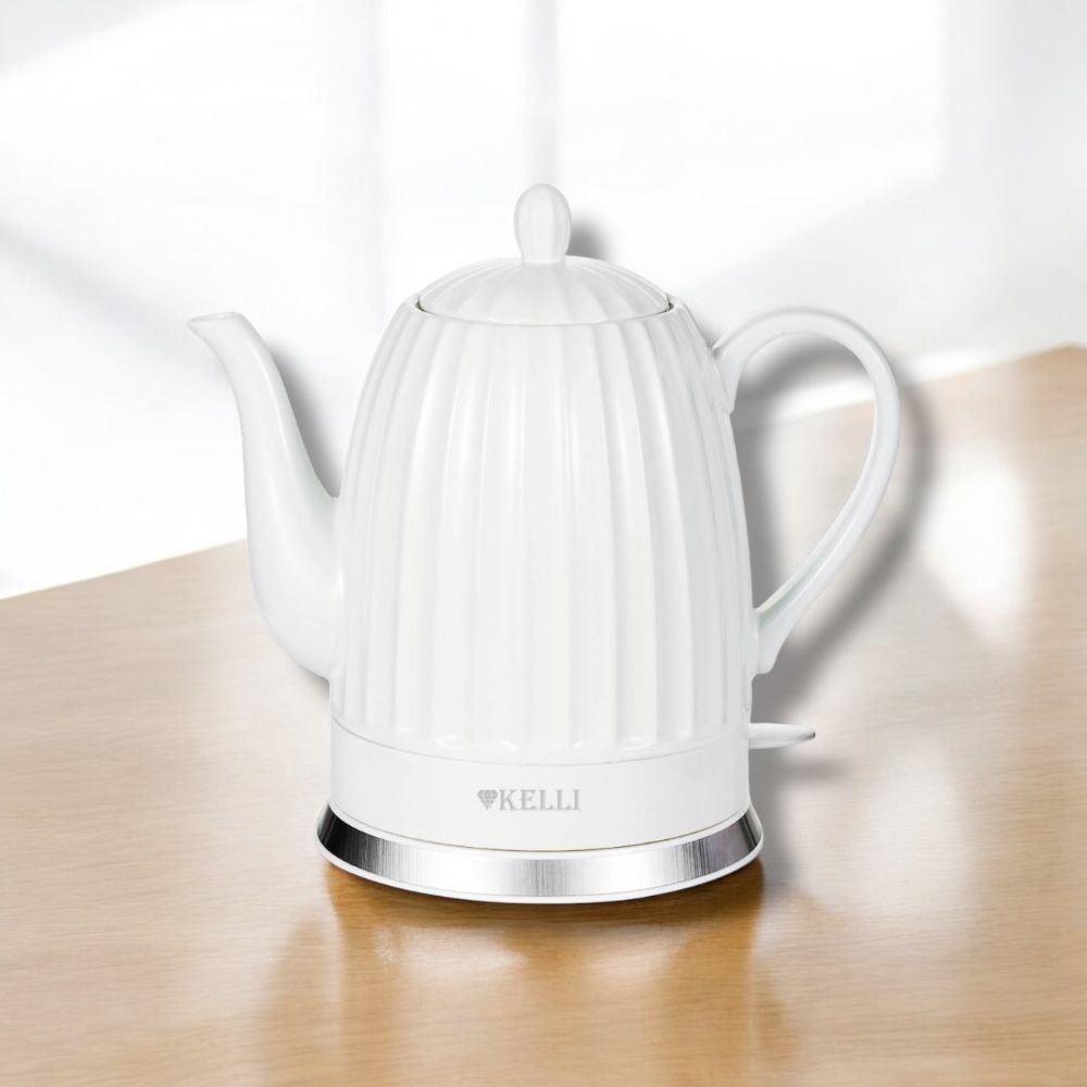 KELLI Электрический чайник KL-1810_KL 1811, белый купить на OZON по низкой цене (1781743451)