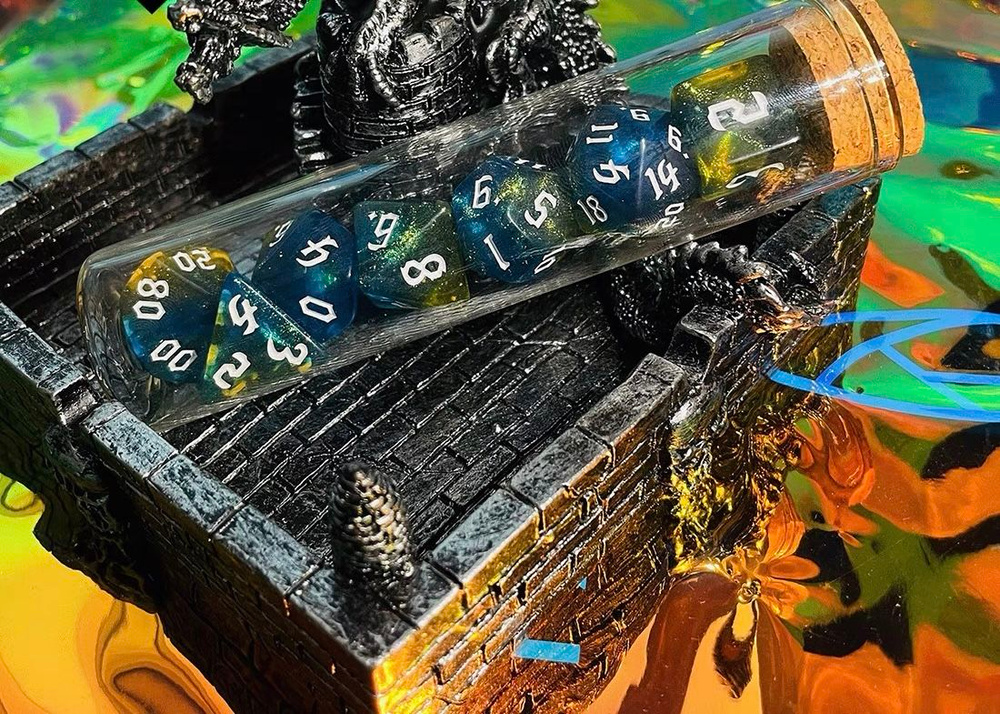 Смоляные многогранные кубики, средний зыбучий песок, зыбучее ядро, DnD ...