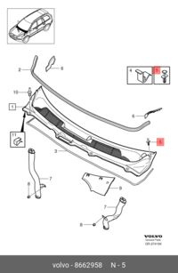 Клипса крепежная автомобильная Volvo, 1 шт. купить c доставкой на OZON ...