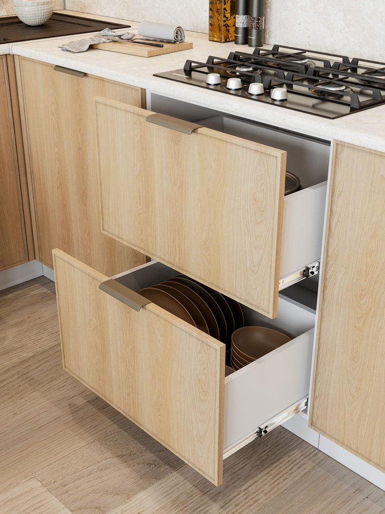 Кухонный модуль Аннели ШНГ2Я 600 шкаф напольный 2 ящика купить на Ozon по низкой цене 1994512939