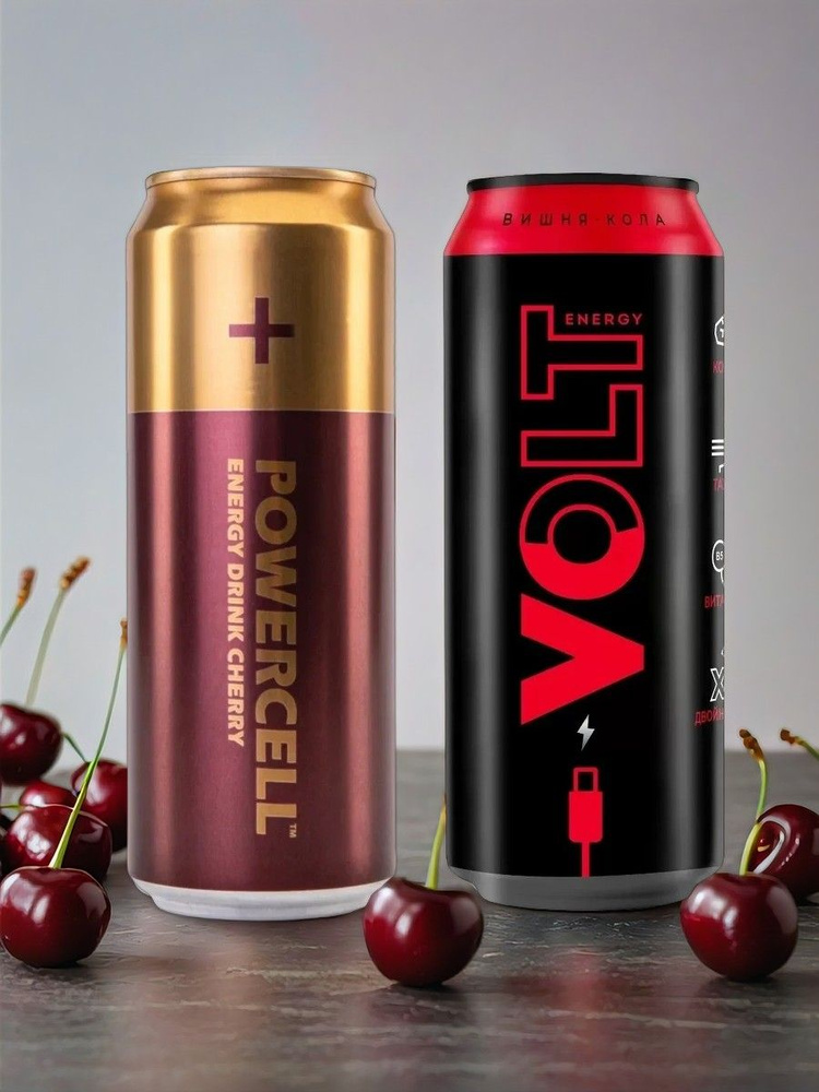 Энергетик VOLT Вишня Кола + Энергетик POWERCELL CHERRY купить на OZON по низкой цене (2045331542)