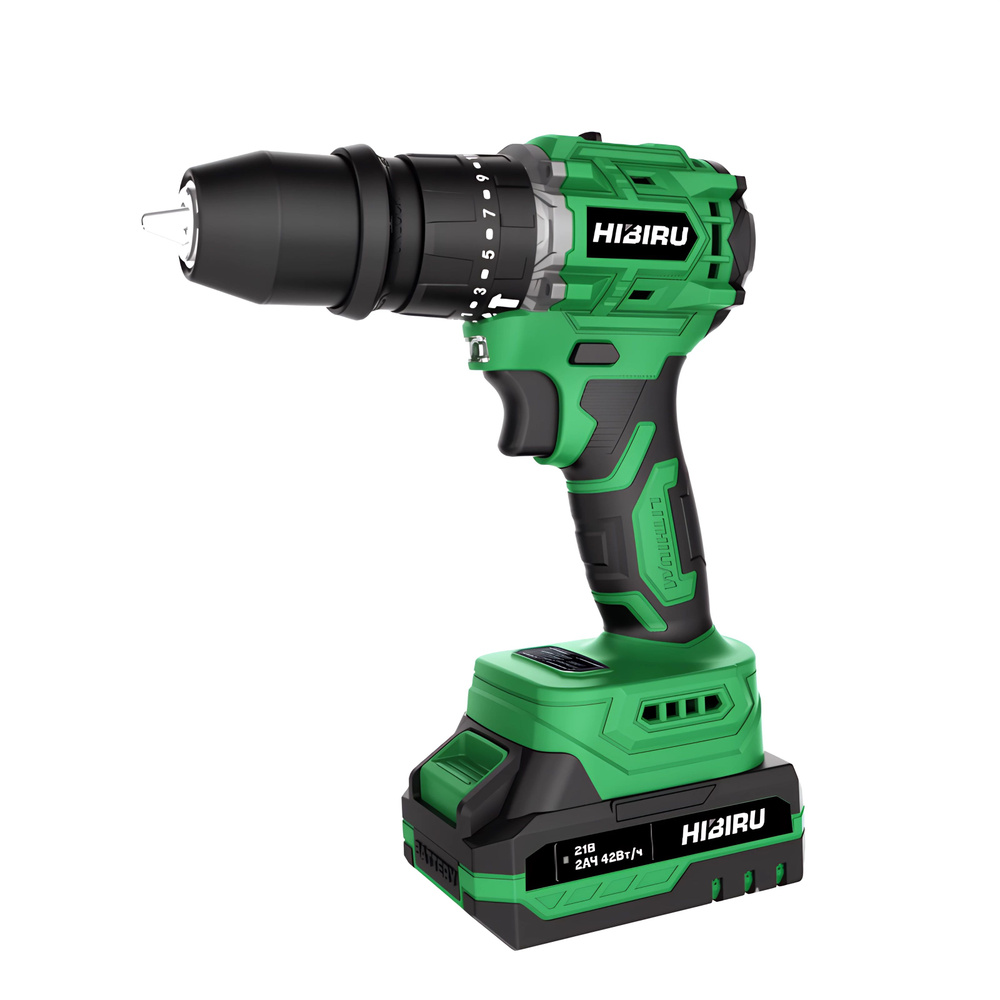 HIBIRU / Бесщеточный аккумуляторный шуруповерт 21В 60Нм 1АКБ 2Ач ...