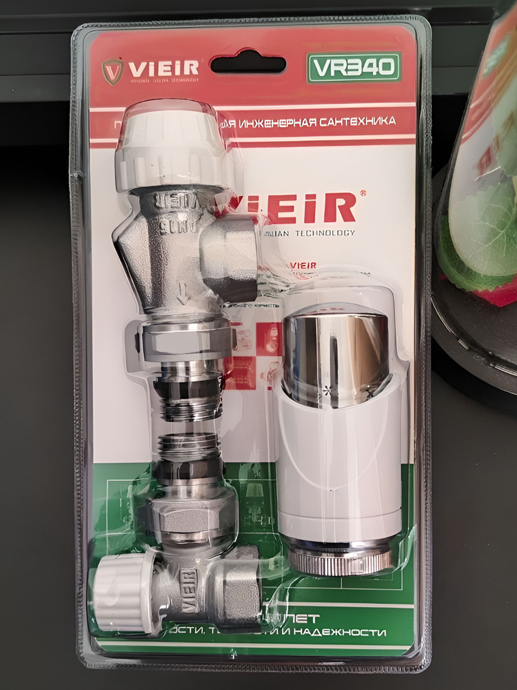 ОСЕВОЙ Термостатический комплект для радиатора угловой 1/2" VR340 3 в 1 VIEIR купить на OZON по ...