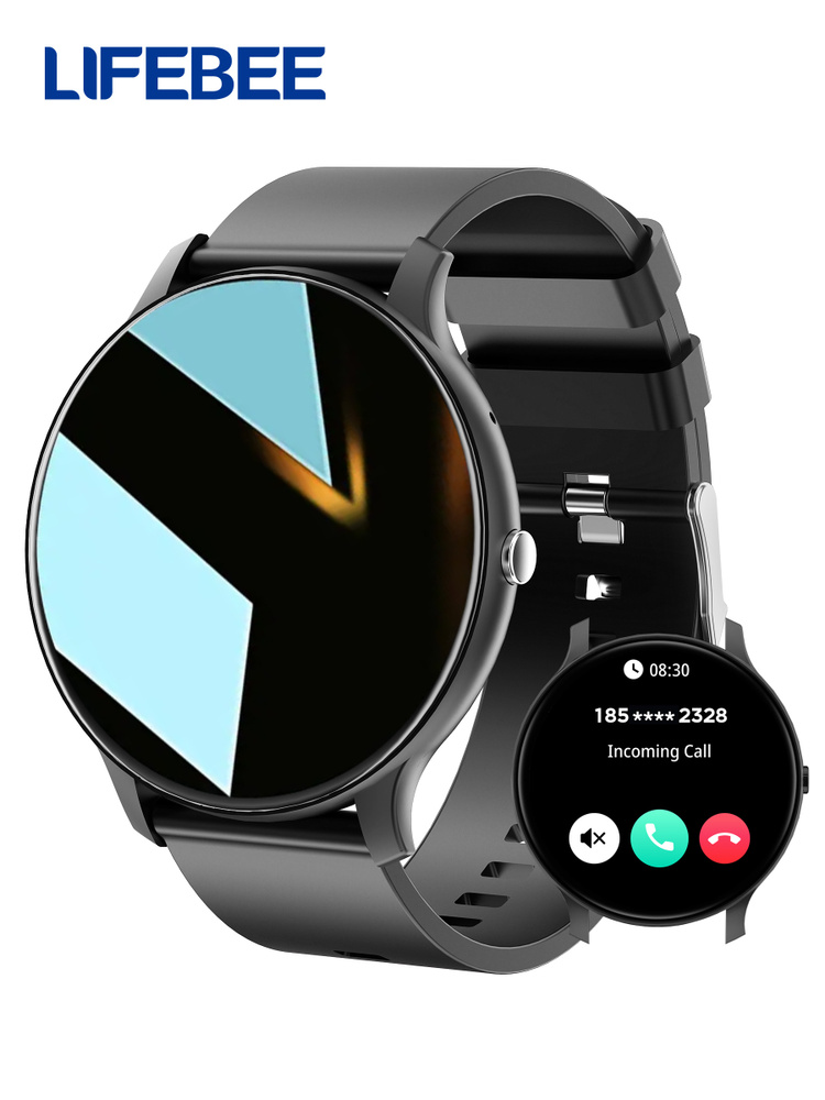 LifeBee Умные часы B03, матовый чёрный купить на OZON по низкой цене (2032048998)