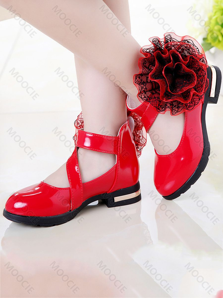 Туфли Девочки MOOCIE Полиуретан, размер 36 Стандартный низкий (до 4 см) T (узкая) Мэри Джейн ...