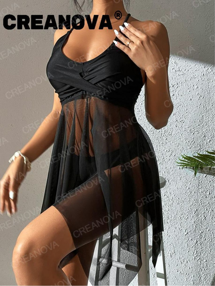 Купальник раздельный Женский CREANOVA черный, размер 52 купить c доставкой на OZON по низкой ...