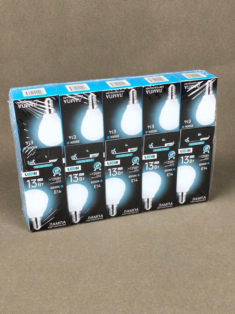 Комплект ламп светодиодных 10шт LEEK LE CK G45 E14 13W 6500K оригинал ...