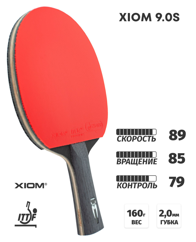 Ракетка для настольного тенниса XIOM 9.0S купить на OZON по низкой цене (2409232638)