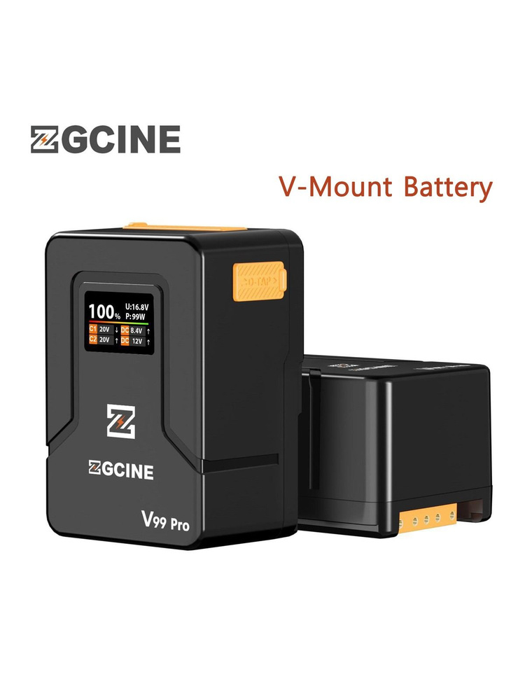ZGCINE ZG-V99 Pro Аккумулятор с V-образным креплением, поддержка USB-C ...