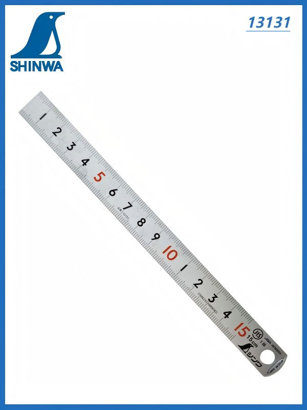 SHINWA Линейка, угольник строительный 175мм х 15мм, Нержавеющая сталь ...