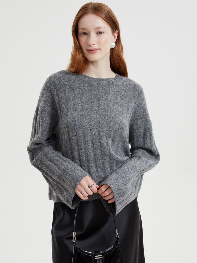 Свитер Женский nice&easy серый Нейлон, Акрил, размер 42 Длинный Китай купить c доставкой на OZON ...