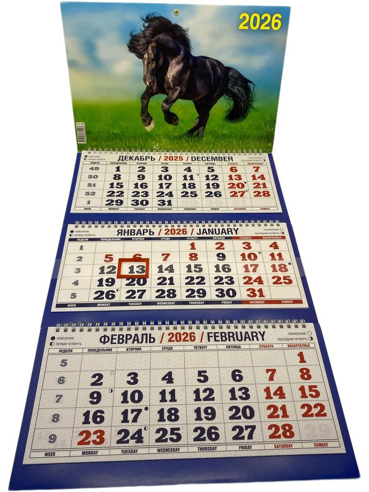 Календарь 2026 г., Квартальный, 30,5 x 83,5 см купить на OZON по низкой цене (2669851469)