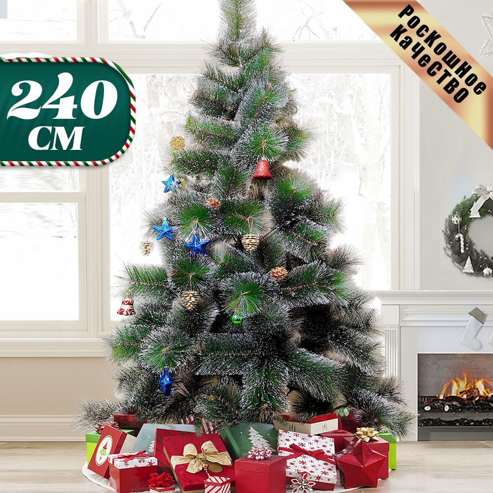 Елка искусственная новогодняя заснеженная, ель новогодняя с шишками ...